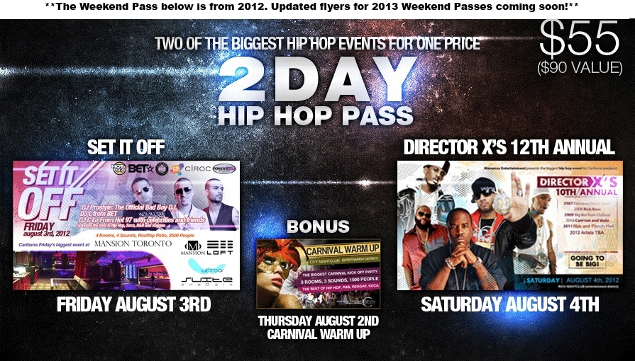2 Day Hip Hop Pass (Fri & Sat) @ Various Venues (Toronto)