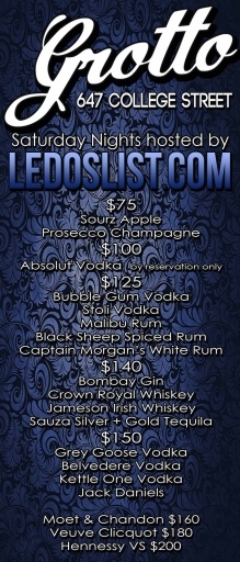 THRILLER - Saturday October 27th @ Grotto Lounge Lounge (Toronto)